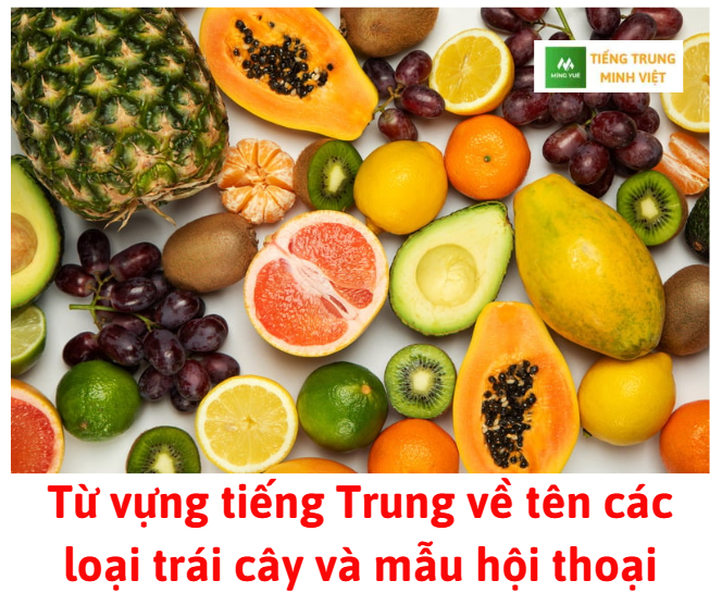 Từ vựng tiếng Trung về tên các loại trái cây và mẫu hội thoại